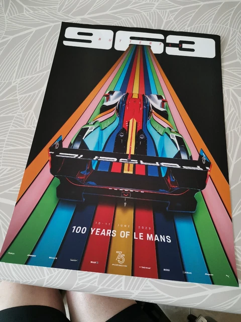 24 Heures Du Mans 2023 Affiche Ou Poster Porsche 963 Penske Centenaire