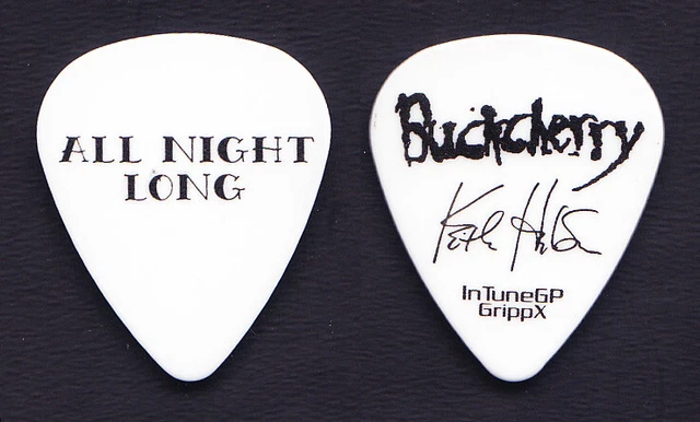 BUCKCHERRY KEITH NELSON Signature Tout Nuit de Long Blanc Guitare Pic ...