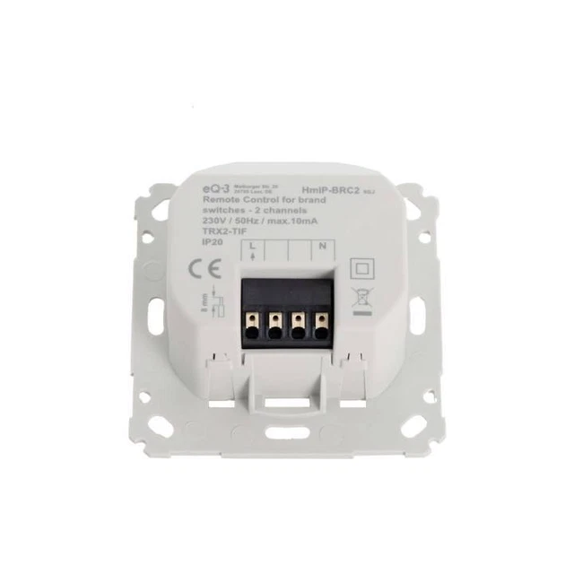 EQ-3 HOMEMATIC IP Wandtaster HmIP-BRC2 für Markenschalter 2-fach ...