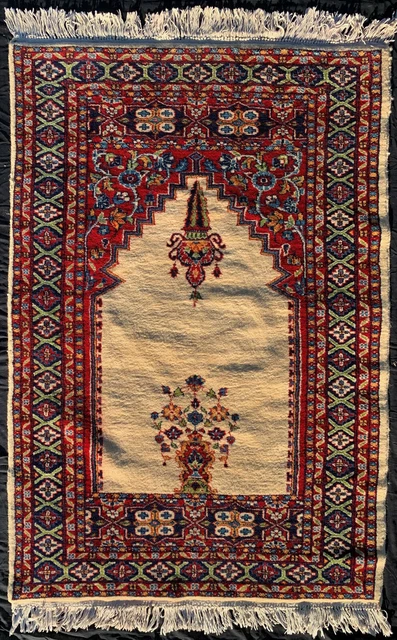 TAPIS DE PRIERE turc anatolien Orient / Turkish Anatolian prayer rug ...