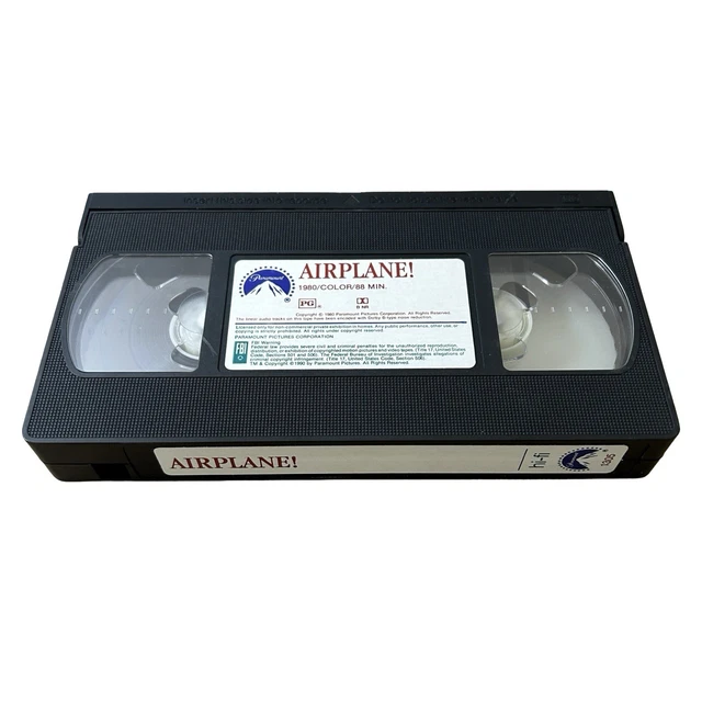 AIRPLANE! THE MOVIE VHS 1980 Leslie Nielsen Comedy Cult 80's Paramount ...