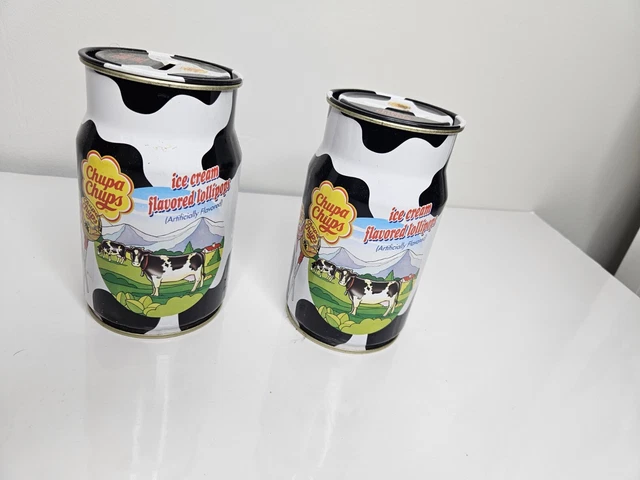 VTG FARMHOUSE CHUPA Chups Lollipops Milk Can Tin Dairy Cow (1st Edition ...