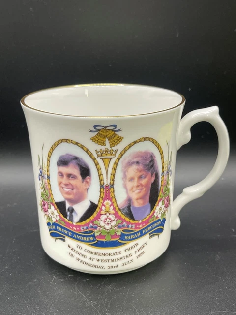 TO COMMEMORATE THE Wedding Prince Andrew Sarah Ferguson Bone China Mug ...