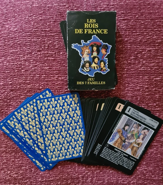 SPIELKARTEN: LES ROIS DE FRANCE Jeu des 7 familles Französisch ...