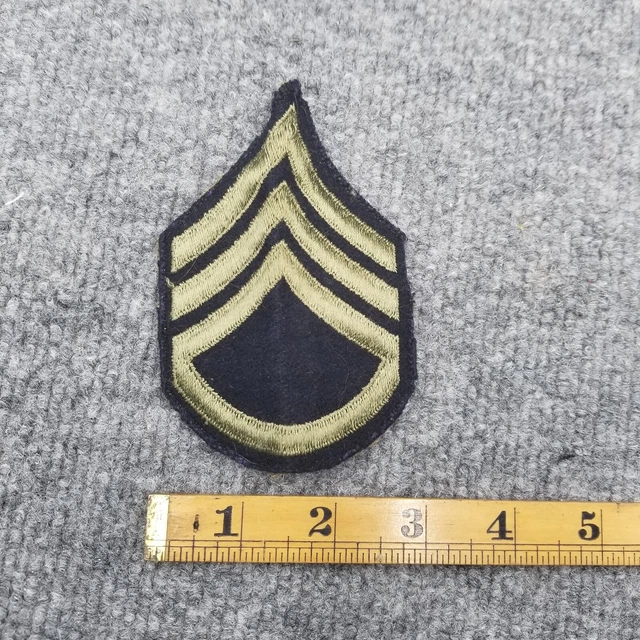 VINTAGE STAFF SERGEANT Military Rank Patch Green Blue C5 $5.00 - PicClick