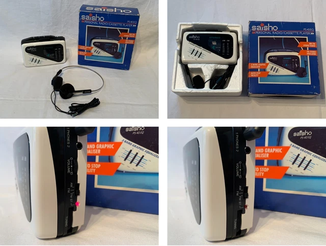 SAISHO PS40EQ PERSONAL Radio Cassette Player Walkman & Headphones (Rare ...