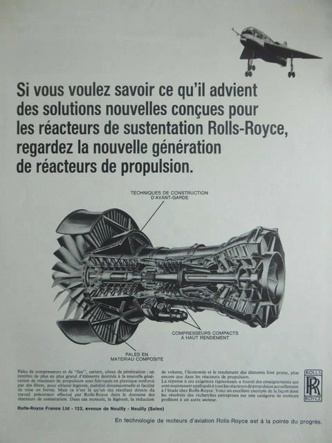 10/1968 PUB ROLLS-ROYCE Aero Engines Lift Reactors Vtol Shorts Ad £10. ...
