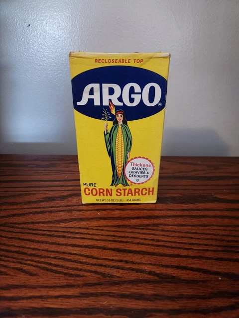 VINTAGE ARGO PURE Corn Starch Corn Maiden Box Great Display Native ...
