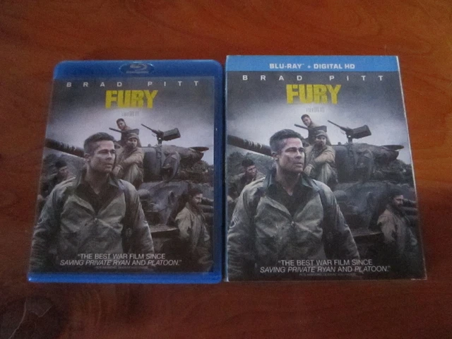 DVD BLU-RAY FURY Brad Pitt Cardboard Sleeve Great **** Must See ...