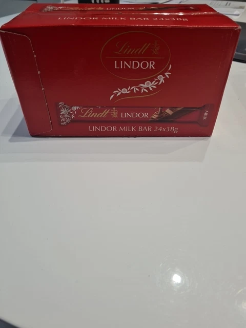LINDT LINDOR MILK Chocolate Bars 38 g (Pack Of 24) Perfect For All ...