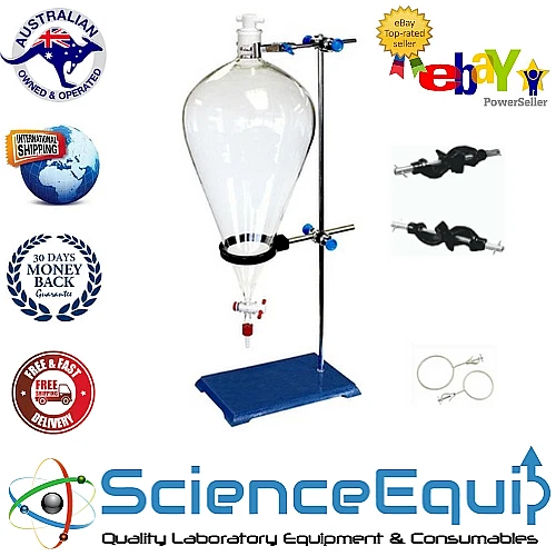 SEPARATORY SEPARATING SEP Separation Funnel with PTFE Stopcock KIT ...