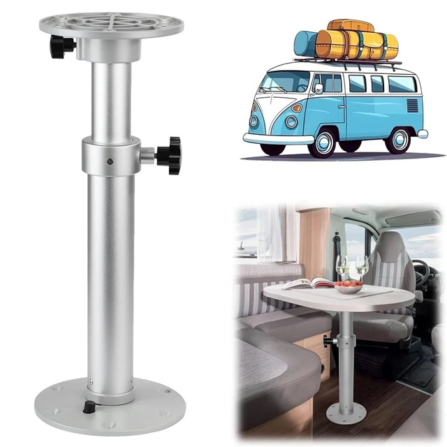 TELESCOPIC REMOVABLE TABLE Leg Campervan & Caravan Table Pedestal ...