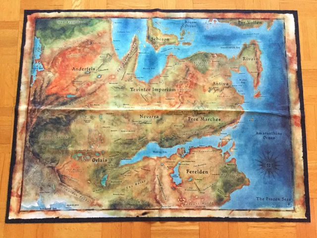 DRAGON AGE INQUISITION Inquisitor's Edition Cloth Map of Thedas $79.99 ...