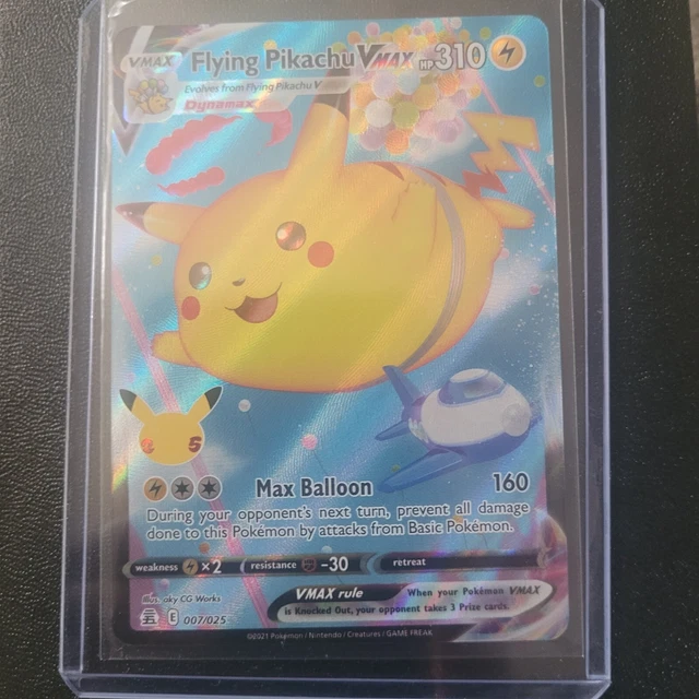 FLYING PIKACHU VMAX Ultra Rare Full art pokemon card Mint Celebrations ...