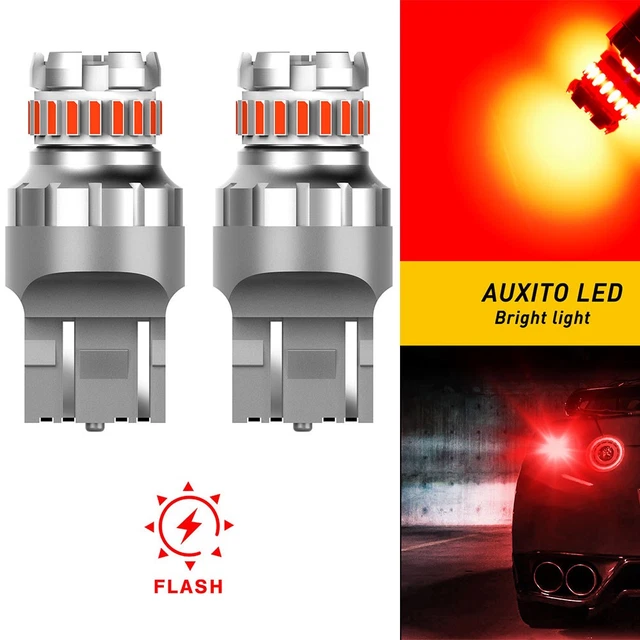 7443 LED STROBE Flashing Blinking Brake Tail Light Parking Warning ...