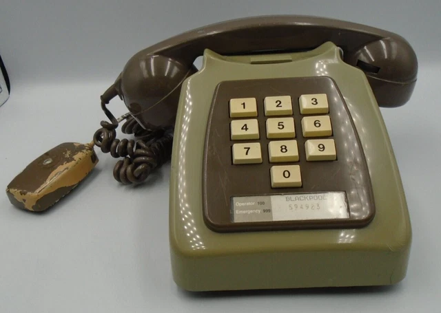 VINTAGE 1970S PO 756 GNA 80/4 PUSH BUTTON TELEPHONE & 52A CONNECTION ...