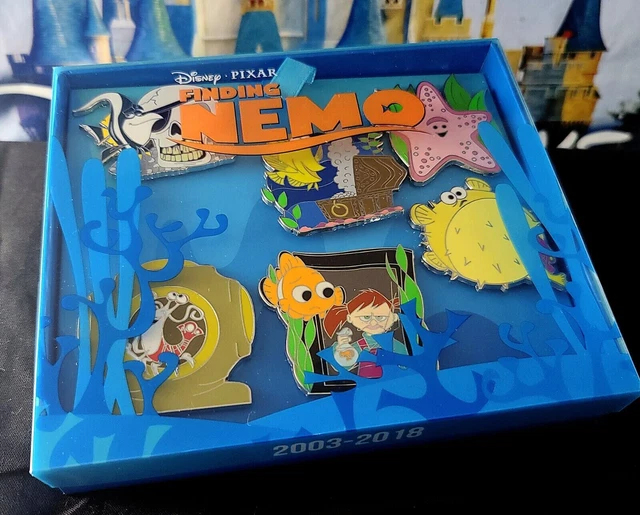DISNEY FINDING NEMO Celebrating 15 years Box Pin Set LE 500 Pixar £133. ...