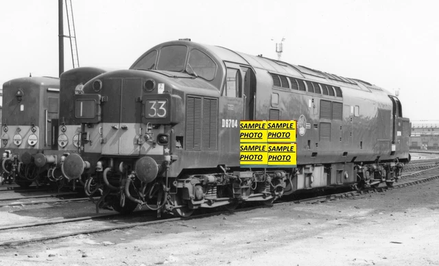 BRITISH RAILWAYS B&W Photograph-Class 37 D6704 at Stratford Depot 1964 ...