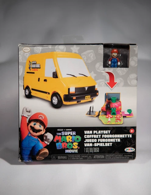 NINTENDO THE SUPER Mario Bros. Movie Van Playset con Mario Mini Figure ...