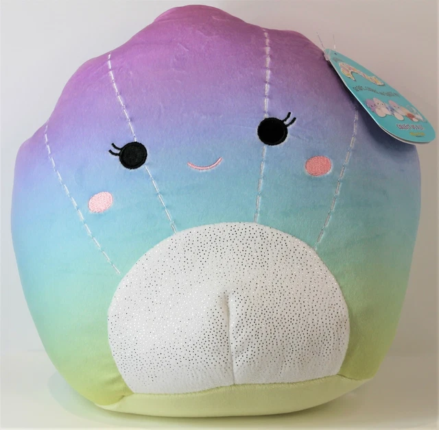 NEW SQUISHMALLOWS SHAUNA The Shell Scallop 10" Kellytoy Rainbow Ombre ...