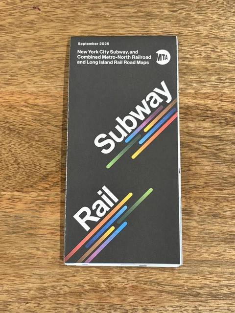 OFFICIAL SEPTEMBER 2025 MTA NYC Subway Map/MetroNorth & LIRR Map Poster ...