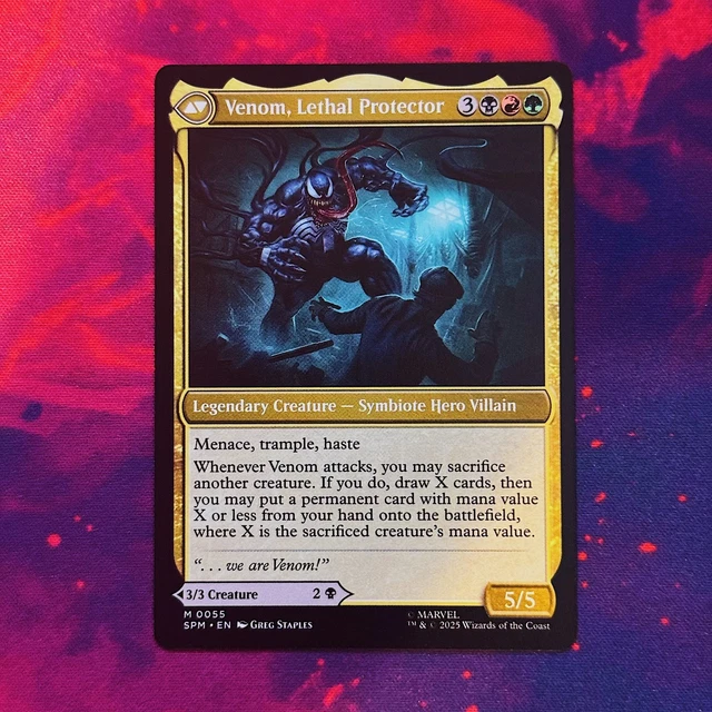 VENOM, LETHAL PROTECTOR Eddie Brock MTG 0055 Marvel's Spider-Man ...