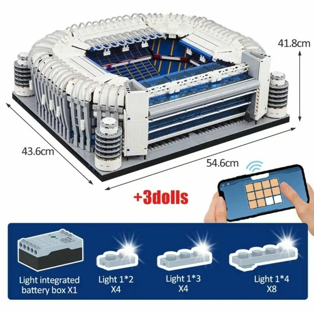 KAIYU-FUSSBALLSTADION &BERNABEU& - 4750 Teile - Klemmbausteine EUR 164 ...