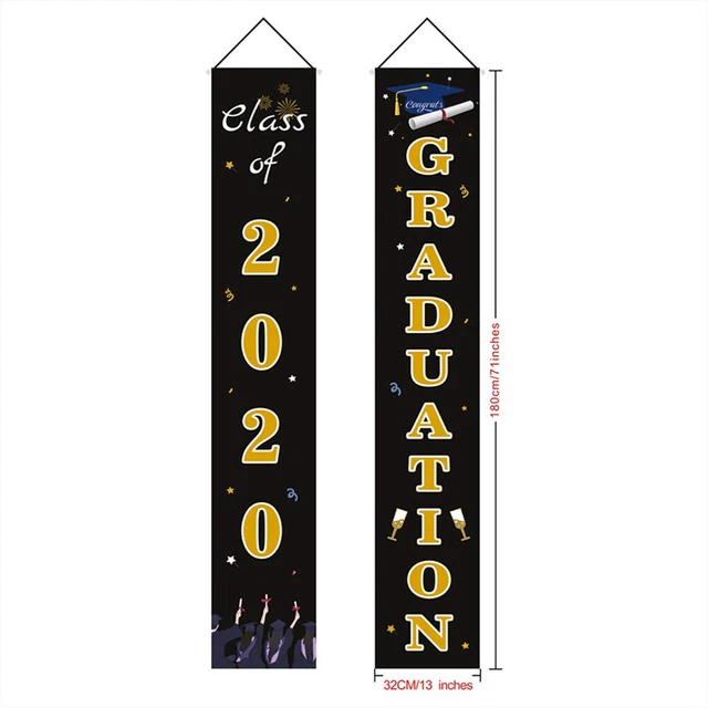 GRADUATION BANNER GRADUATION Porch Sign Graduation Class Of 2020 Banner ...