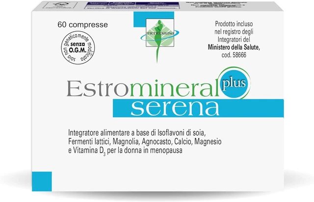 SERENA PLUS, INTEGRATORE Menopausa, 60 Compresse Con Isoflavoni Di Soia ...