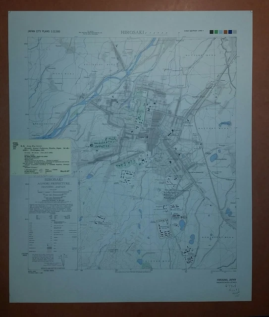 1945 US ARMY Map City Plan of Takaoka, Toyama Prefecture, Honshu, Japan ...