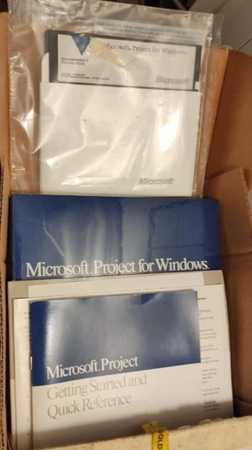 VINTAGE MICROSOFT PROJECT for Windows Disks and Manual £12.00 - PicClick UK