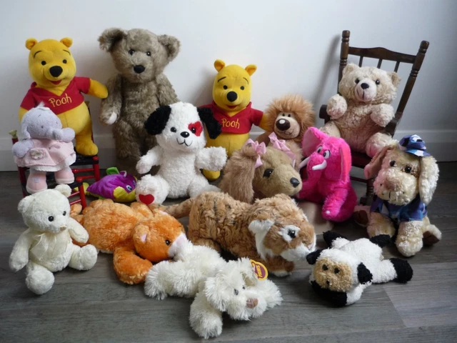 SOFT PLUSH TOY Puppy Dog Spaniel Teddy Bear Lamb Tiger Elephant Winnie ...