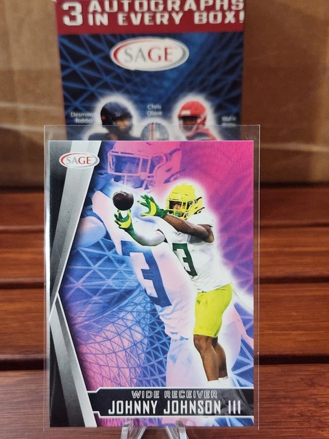 2022 SAGE HIT Low Series Football Johnny Johnson III - Nero RC ...