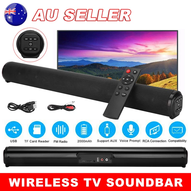POWERFUL SOUND BAR Bluetooth 5.0 TV Theater Subwoofer Soundbar 4 ...