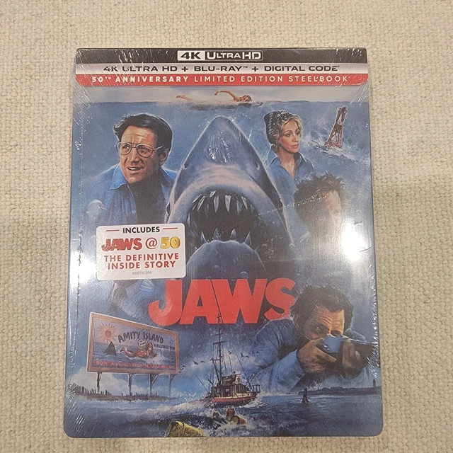 JAWS 50TH ANNIVERSARY Limited Edition 4K+Blu-ray+Digital Steelbook New & Sealed $82.97 - PicClick CA