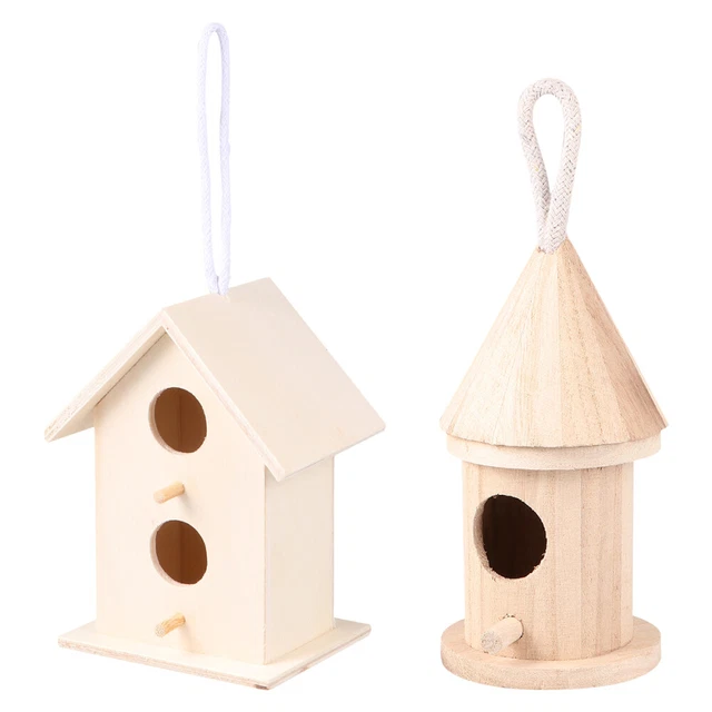 CASE PER UCCELLINI in legno non verniciato per artigianato fai da te (5 ...