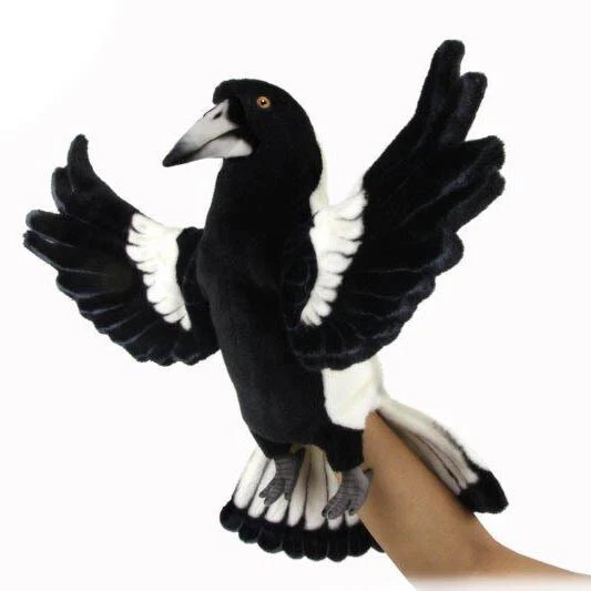 MAGPIE PUPPET - Hansa Realistic Stuffed Plush Animal Soft Toy 34cm EUR ...