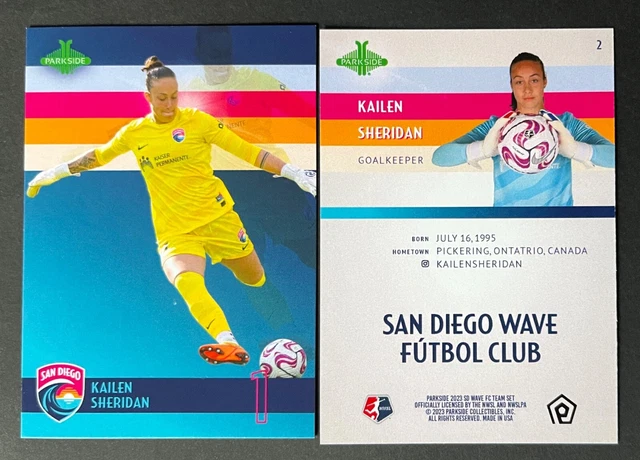 KAILEN SHERIDAN 2023 Parkside NWSL TEAM SET Card #2 SAN DIEGO WAVE QTY ...