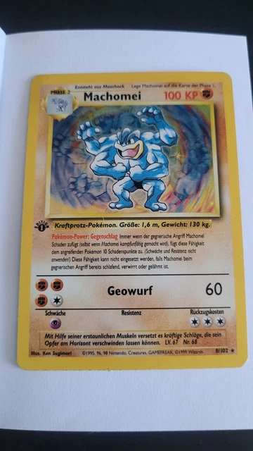POKÉMON KARTE MACHOMEI 1.Edition Holo Basis Base Set EUR 12,50 - PicClick DE