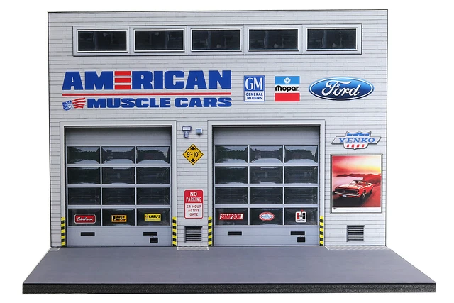 DIORAMA GARAGE AMERICAN Muscle Cars - 1/43ème - Milena Rose - #43-2-B-B ...