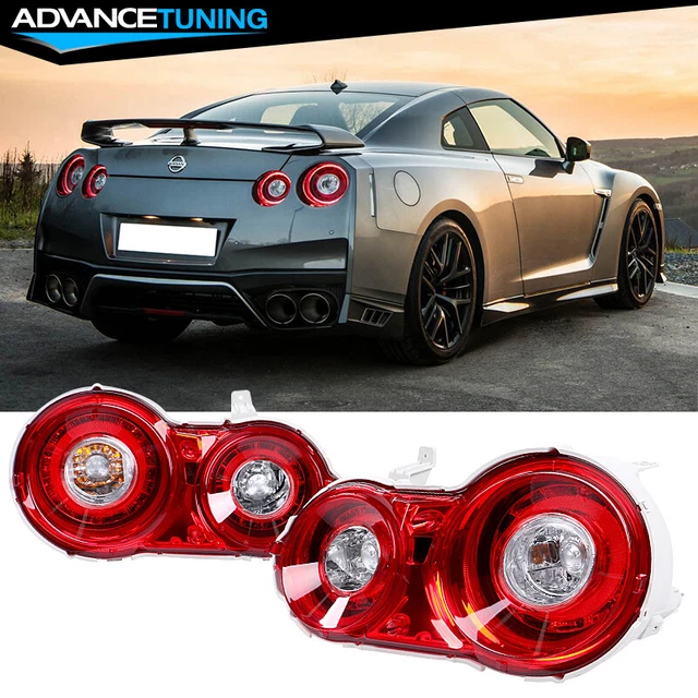 FITS 09-22 NISSAN GTR R35 Red LED Tail Lights Upgrade 09-16 to 17 ...