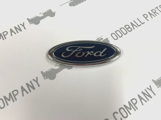 FORD OVAL BADGE BLUE 115mm x 45mm REPLACEMENT BADGE 4 1/2" FITS FORD ...