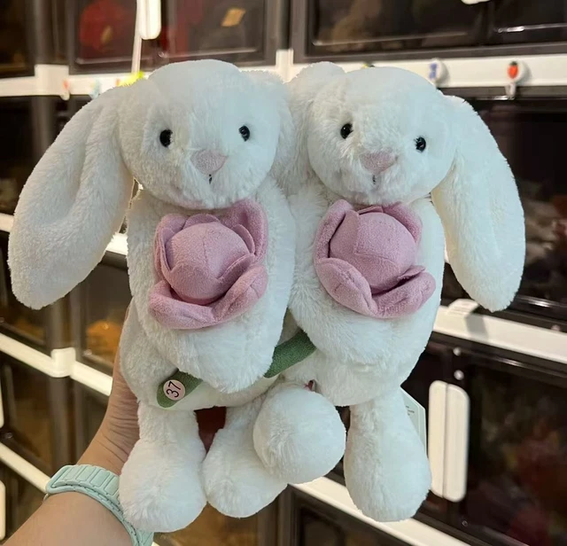 JELLYCAT BASHFUL BUNNY with Flower - Discontinued & Rare Collector's ...