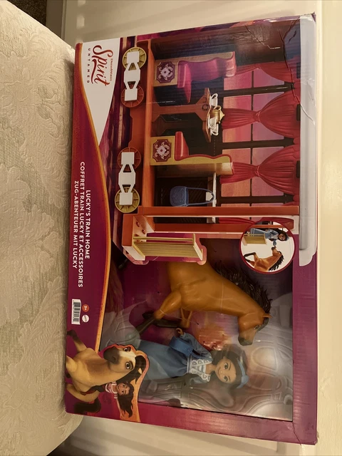 DREAMWORKS SPIRIT UNTAMED Lucky's Train Home Playset with Doll and ...