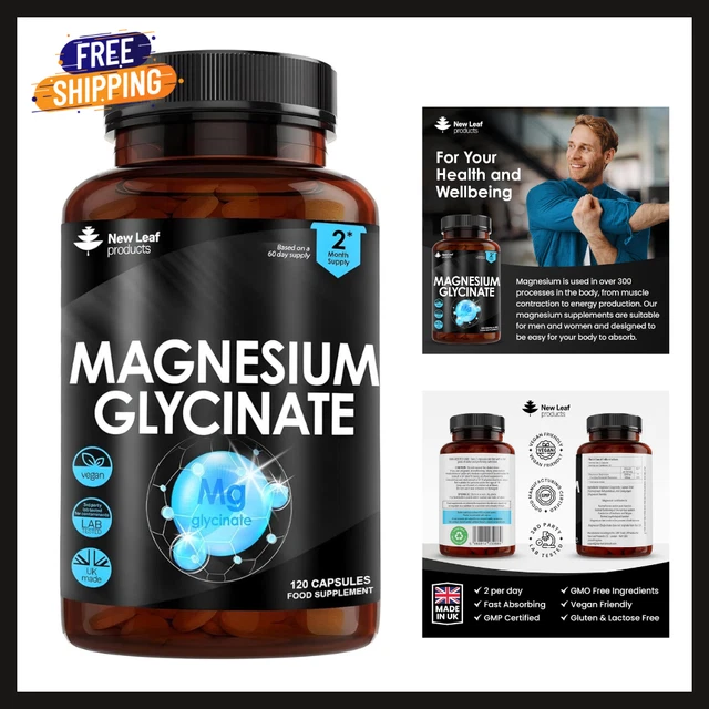 Sleep Aid Supplement Magnesium Glycinate Supplements - 5-in-1 Complex ...