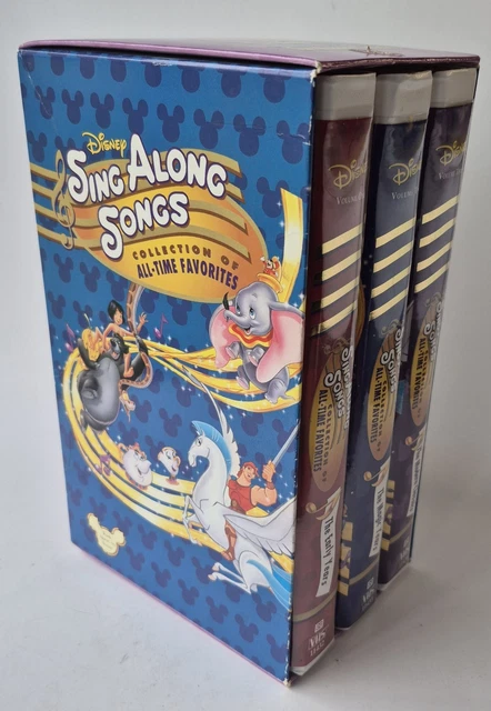 VINTAGE DISNEY COLLECTION Sing Along Songs VHS Early/Magic/Modern £50. ...