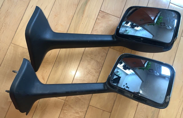 TWO USED PARTS International Right Passenger Side Hood Mirrors Chrome ...