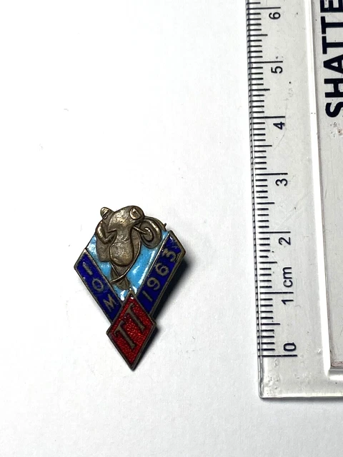 1963 ISLE OF Man IOM TT Pin Badge Motorcycle Racing Vintage Original ...