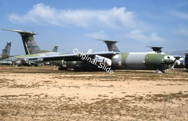 MILITARY AIRCRAFT SLIDE - Variety of stored ex-USAF C-141s @ AMARC 1997 ...