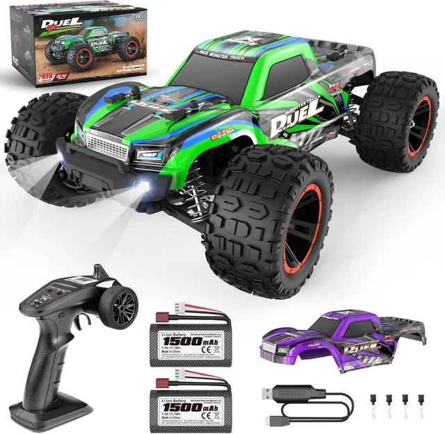 1:14 4WD RC Monster Truck 39KPH Waterproof Off-Road Car 2.4GHz Electric ...